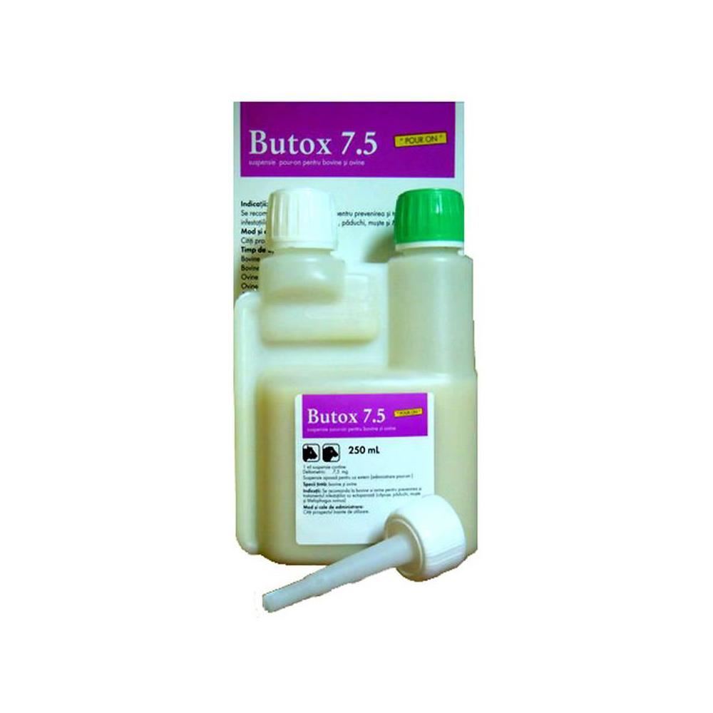 BUTOX P.O. 7.5% 250 ml - solutie pentru deparazitarea externa a ...