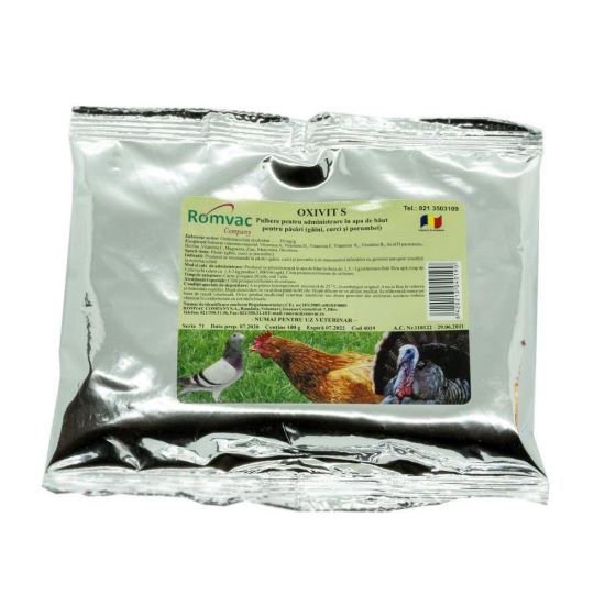 OXIVIT S 100 g - recomandat la păsări (găini, curci și porumbei) în ...