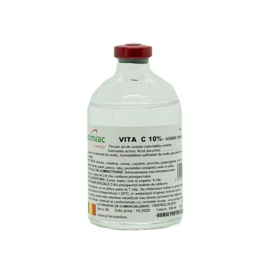 VIT C 100 ml - se administrează la speciile țintă, în stari hemoragice, toxice, in timpul ...