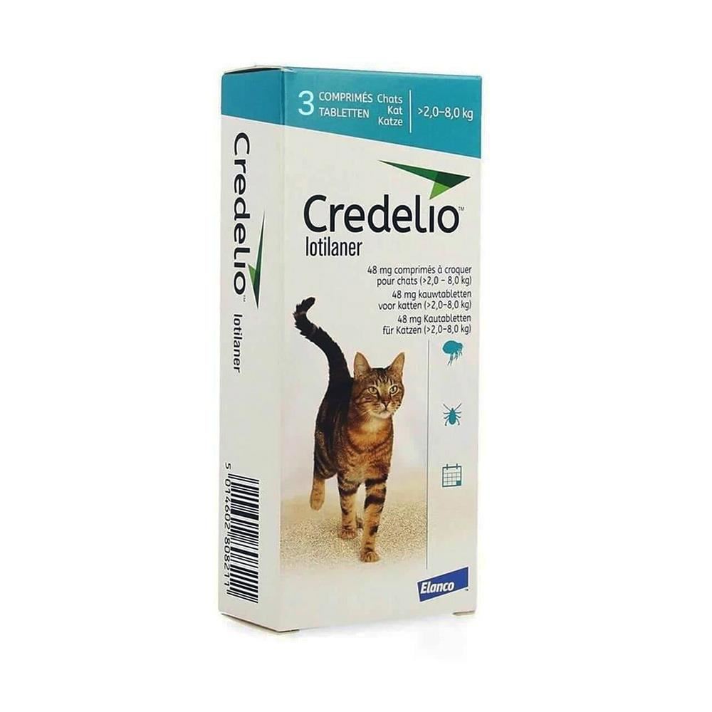 CREDELIO 48 mg 2-8 kg 3 tbl - pentru tratamentul infestarii cu purici ...