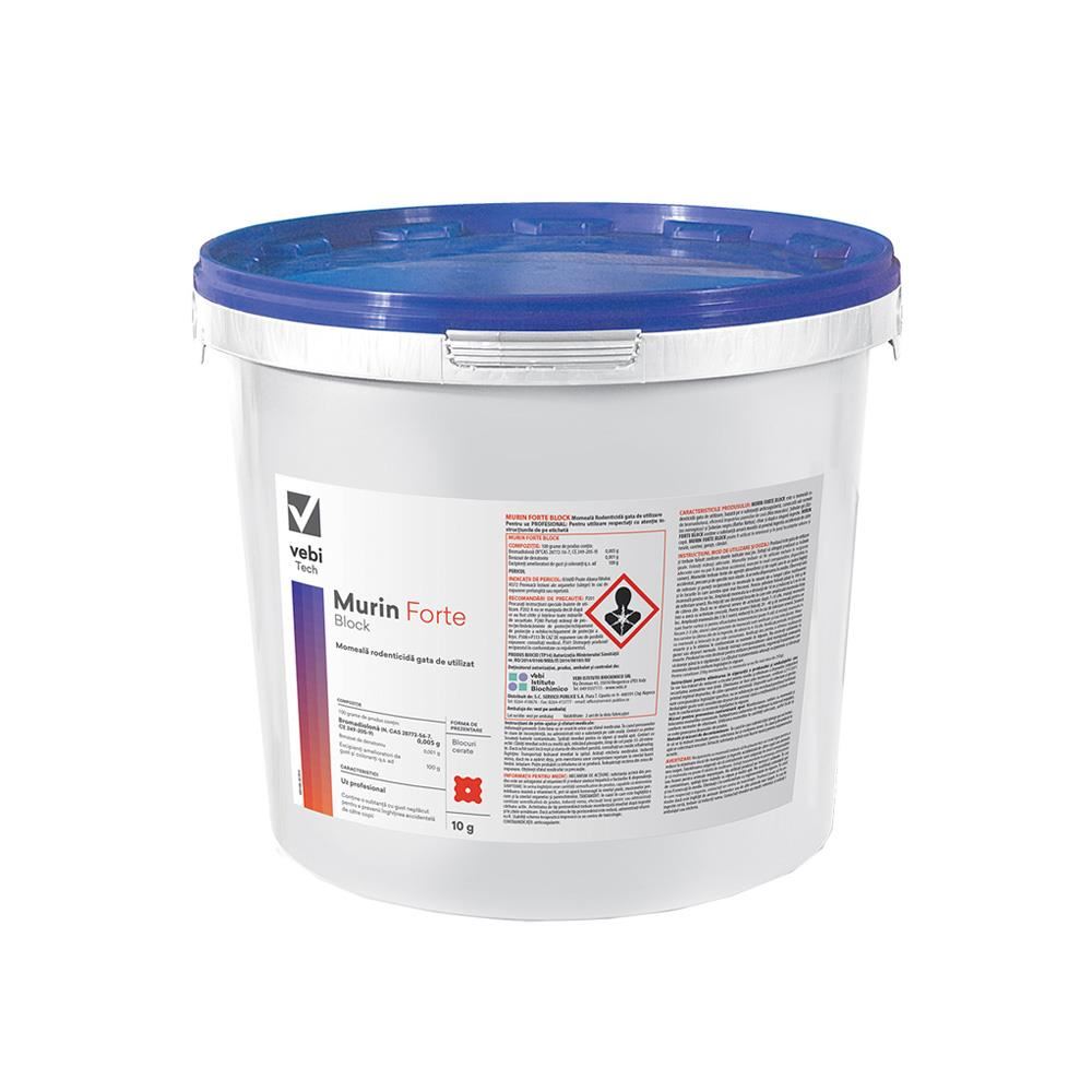 MURIN FORTE BLOCK 10 kg - Momeala rodenticida gata de utilizare, sub ...